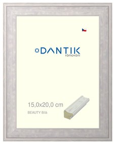 DANTIK rámeček 15x20 | BEAUTY Bílá (Sklo Čiré)