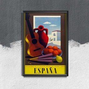 Retro plakát Vintage španělsko madrid