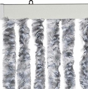 Závěs proti hmyzu bílý a šedý 100 x 220 cm Chenille 284281