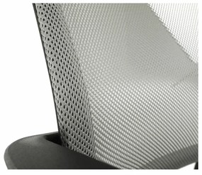 Dětská otočná židle na kolečkách ADRA – plast, šedá/černá