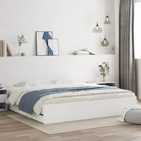 Rám postele se zásuvkami bílý 180 x 200 cm kompozitní dřevo - Default Title