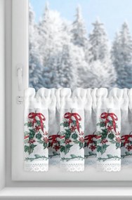 KRÁTKÁ VÁNOČNÍ ZÁCLONA NA PÁSCE XMAS7 150X30 CM VZOROVANÁ