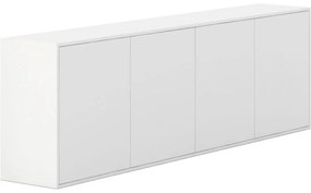 PLAN Skříňka s dveřmi dlouhá White LAYERS, bílé dveře