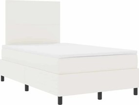 Postel s boxspringem s čelo Krémová a bílá 120 x 200 cm 3337553