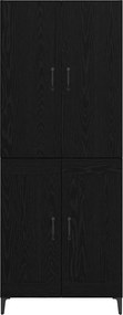 Vysoký bufet Černý dub 69,5 x 34 x 180 cm Kompozitní dřevo 3403588