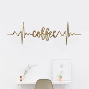 dřevo života Dřevěná dekorace COFFE PULSE Zvolte rozměr (cm): 80x24, Zvolte barvu dekoru: Dub zlatý