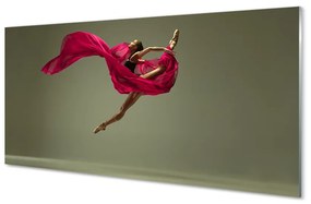 akrylový obraz Žena růžové motouz materiál 100x50 cm