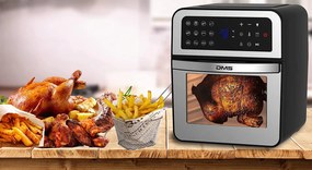 Horkovzdušná fritéza DMS Germany XXXL 12 l HF-12S / 1800 W / 12 programů / nerez