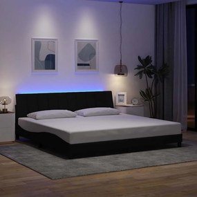 Rám postele bez matrace Hanko černý 200 x 200 cm textil 3310484