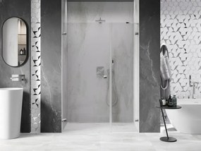 Mexen Lunar-B sprchové dveře otevírací levé 125 cm, transparentní, chrom - 832S-125-050-01-00-L