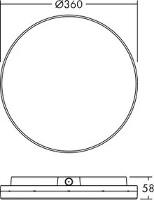 LED svítidlo THORNeco LENA VF 360mm 3500lm 3000/3500/4000/5700/6500K IP54 96637984
