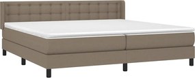 Box spring postel s matrací taupe 200x200 cm textil 3130061
