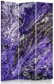 Gario Paraván Spěchající voda ve fialové barvě Rozměry: 110 x 170 cm, Provedení: Otočný paraván 360°