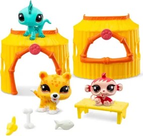 HASBRO Figurky zvířátek Littlest Pet Shop Džungle / Set 3 ks / 6 doplň