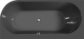 Polysan ASTRA L MONOLITH asymetrická vana 160 x 75 x 60 cm levá akrylát šedá 33611M.30