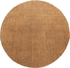 DY Kulatý hnědý huňatý koberec Kamel Rozměr: 60 cm