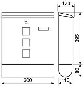 Richter Czech Poštovní schránka nerezová BK.203.N