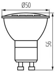 LED žárovka GU10 Kanlux 6,5W (50W) studená bílá (6500K), reflektor 100° 34969