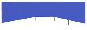 vidaXL 5dílná zástěna proti větru textil 600 x 160 cm azurově modrá
