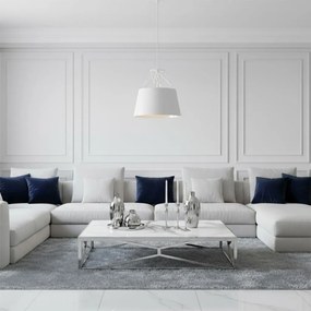 Toolight Toolight, závěsná kovová stropní lampa 1xE27 APP423-1CP, bílá, OSW-00553