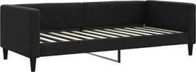 Válenda s přistýlkou černá 90 x 200 cm textil 3196580