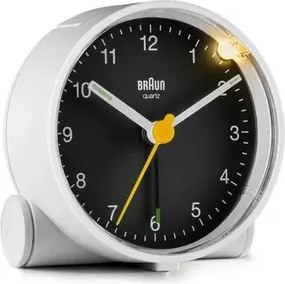 Braun BC01 bílá  černá / Klasický budík / 1x AA baterie