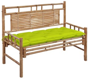 Zahradní lavice s poduškou 120 cm bambus 3063902