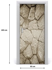 Fototapeta na dveře stěna z kamene 85x205 cm