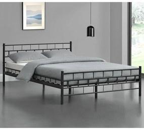 Goleto Kovová postel Malta 140 x 200 cm | černá