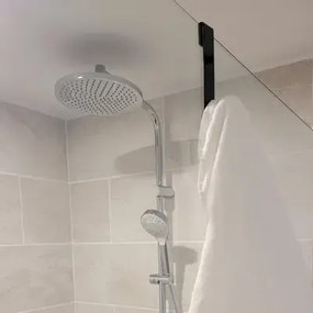 MSV NOKO 2 ks závěsných háčků na sprchovou zástěnu matně černé / ocel