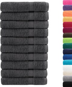Prémiové saunové osušky SOLUND 10 ks antracitové 80x200 cm 600 g/m² 137170