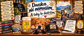 Vtipný hrnek pro muže Dneska nic nemusím – originální dárek pro chlapa 300 ml