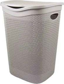 BELLI E FORTI Koš na prádlo RATA béžová / S víkem / 55 l / Plast / Imi