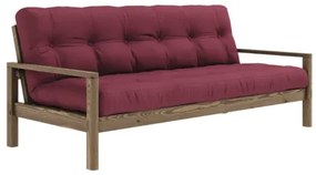 sofa KNOB by Karup - 95*205 cm carob (hnědá) + futon bordeaux 710