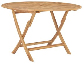 49436 vidaXL Skládací zahradní stůl Ø 120 cm masivní teakové dřevo