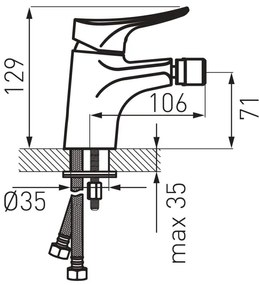 F-Design Brezza, bidetová baterie, chrom lesklý, FD1-BRZ-6-11