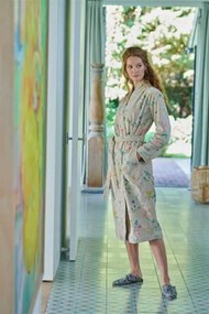 Pip Studio Les Fleurs bavlněný froté župan, khaki
