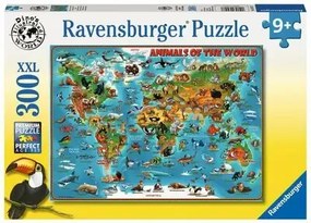 Ravensburger Ilustrovaná mapa světa / 300 dílků / od 9 let