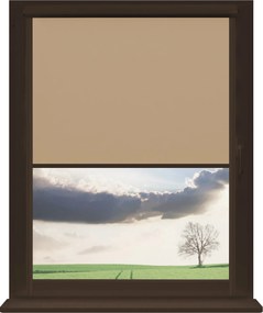 Dekodum Zatemňovací roleta v hnědé kazetě, barva látky Tan Šířka (cm): 148, Výška (cm): Standardní (do 150 cm), Strana mechanismu: Levá