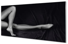 akrylový obraz Černé a bílé síťované nohy 125x50 cm