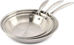 Nerezové pánve v sadě 3 ks ø 29,5 cm Blaze – Salt&Pepper