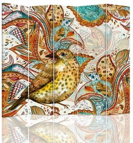 Ozdobný paraván Ptáci mandaly - 180x170 cm, pětidílný, klasický paraván