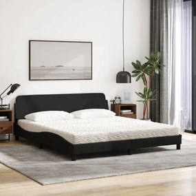 Postel s matrací Dover černá 180 x 200 cm textil 3208446