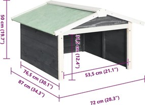 vidaXL Garáž na robotickou sekačku 72x87x50 cm a bílá jedle [170880] Barva: Hnědá a bílá