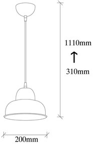 Závěsné svítidlo ve zlaté barvě s kovovým stínidlem ø 20 cm Berceste – Opviq lights