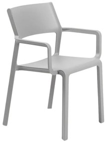 OnaDnes -20% Nardi Šedá plastová zahradní židle Trill s područkami