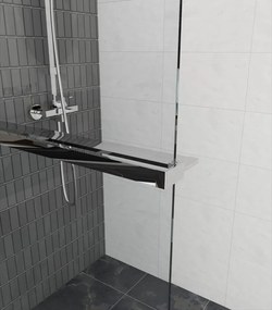 Erga Paris, sprchová zástěna Walk-In 30x200 cm, 8mm šedé sklo, chromový profil, ERG-V02-PARIS-030x200-GR-CR
