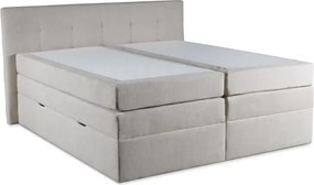 Kontinentální boxspring postel ANNA 200x220, šedá (gerra 90)