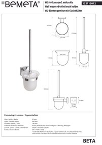 Bemeta Design BETA: WC štětka -