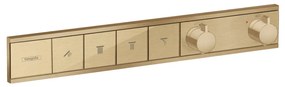 Hansgrohe Rain Select - Podomítkový termostatický modul pro 4 spotřebiče, kartáčovaný bronz 15382140